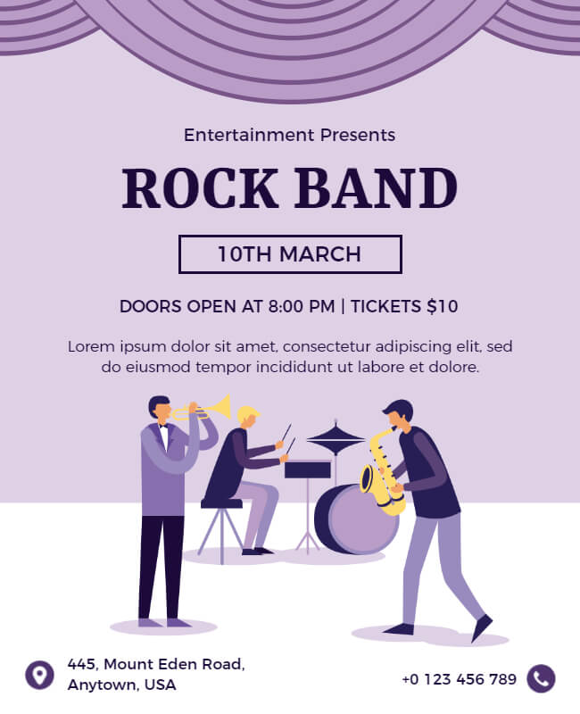 Band Flyer Templates: Customizable & Printable