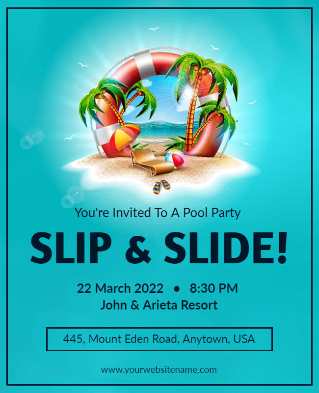 30+ Best Pool Party Flyers Template 2023