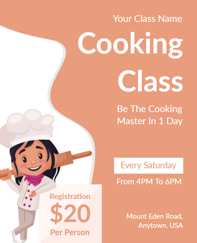 35+ Cooking Class Flyer Templates: Editable and Printable