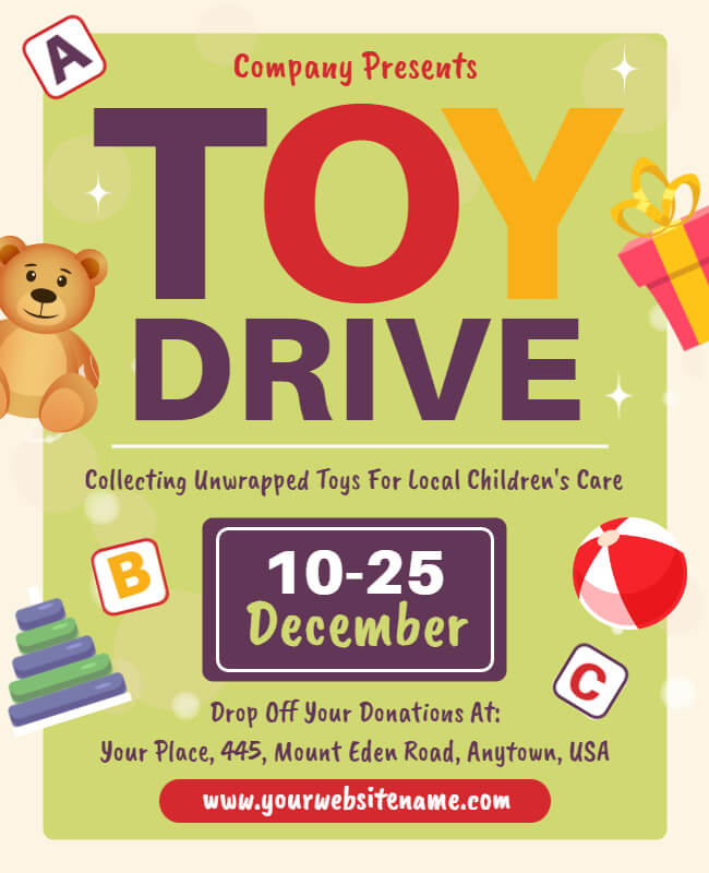 30+ Toy Drive Flyer Templates for Heartwarming Campaigns