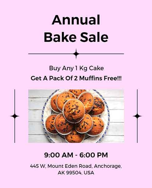 Bake Sale Flyer Templates – Free | Customizable | Download