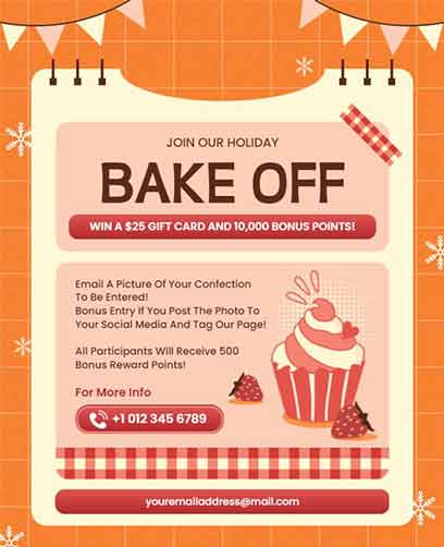 Bake Sale Flyer Templates – Free | Customizable | Download