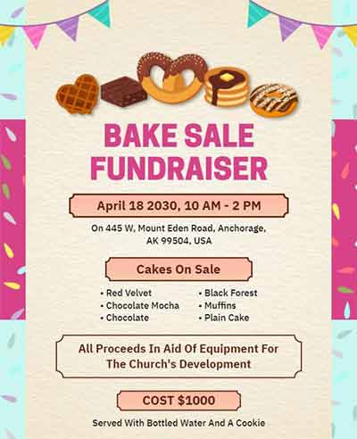 Bake Sale Flyer Templates – Free | Customizable | Download
