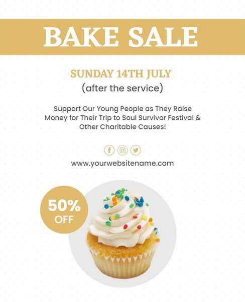 Bake Sale Flyer Templates – Free | Customizable | Download