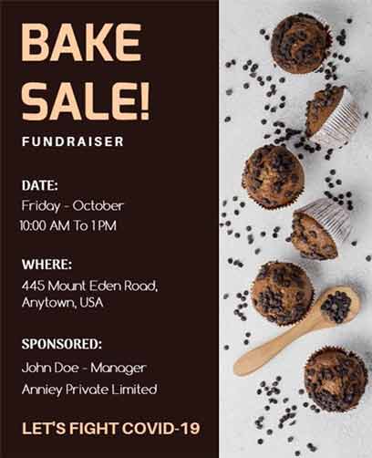 Bake Sale Flyer Templates – Free | Customizable | Download