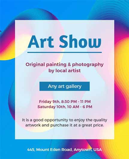 Art Exhibition Flyer Templates – Free | Customize | Download