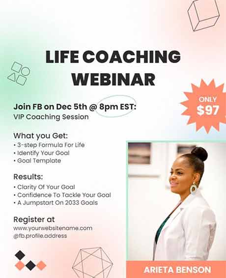Life Coaching Flyer Templates – Free | Editable | Download