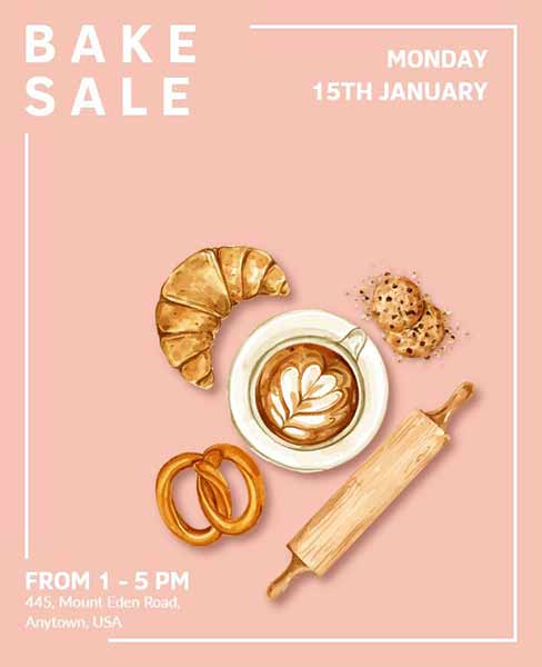 Bake Sale Flyer Templates – Free | Customizable | Download