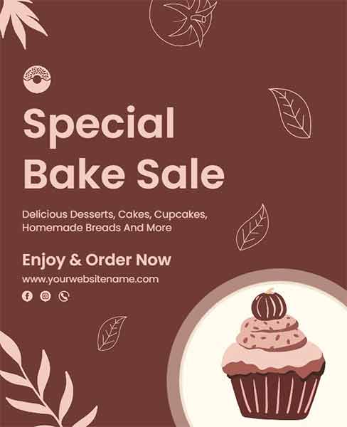Bake Sale Flyer Templates – Free | Customizable | Download