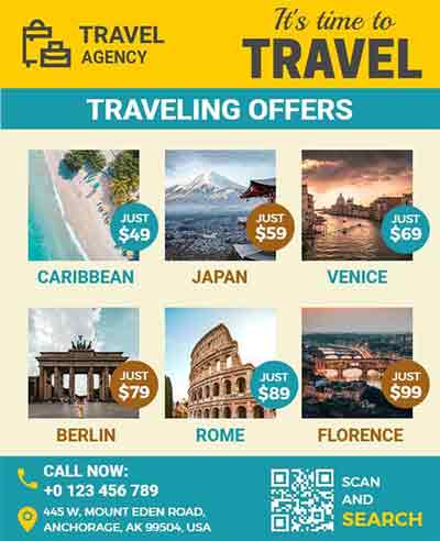 Travel Flyer Templates – Free | Customizable | Printable