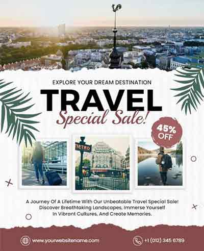 Travel Flyer Templates – Free | Customizable | Printable