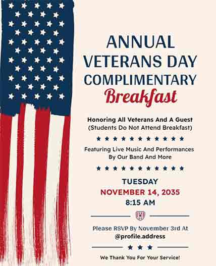 Veterans Day Flyer Templates – Free | Edit | Download