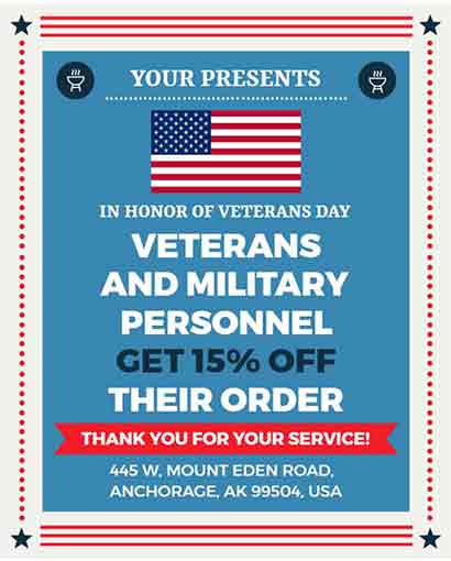 Veterans Day Flyer Templates – Free | Edit | Download