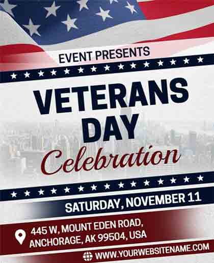 Veterans Day Flyer Templates – Free | Edit | Download