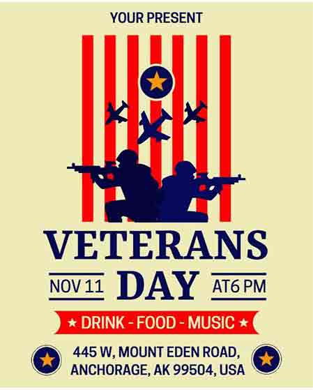 Veterans Day Flyer Templates – Free | Edit | Download