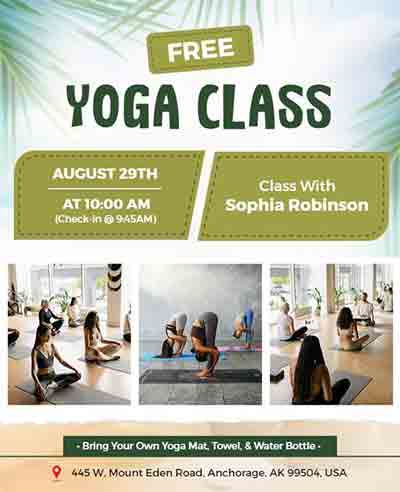 Yoga Flyer Templates – Free | Customizable | Printable