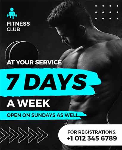 Fitness Flyer Templates – Free | Editable | Printable