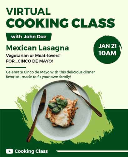 Cooking Class Flyer Templates – Free | Edit | Download