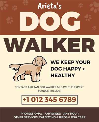 Dog Walker Flyer Templates – Free | Editable | Printable