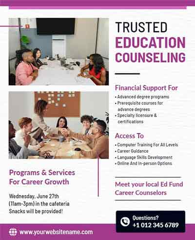 Education Flyer Templates – Free | Editable| Downloadable