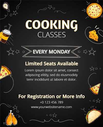 Cooking Class Flyer Templates – Free | Edit | Download