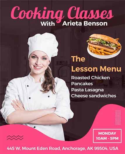 Cooking Class Flyer Templates – Free | Edit | Download