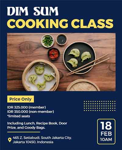 Cooking Class Flyer Templates – Free | Edit | Download