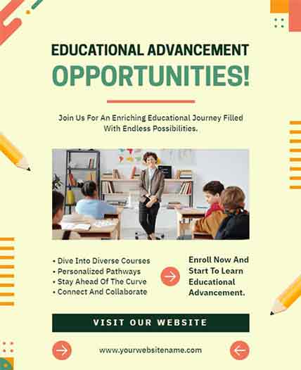 Education Flyer Templates – Free | Editable| Downloadable