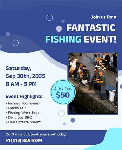 Fishing Flyer Templates – Free | Customize | Downloadable