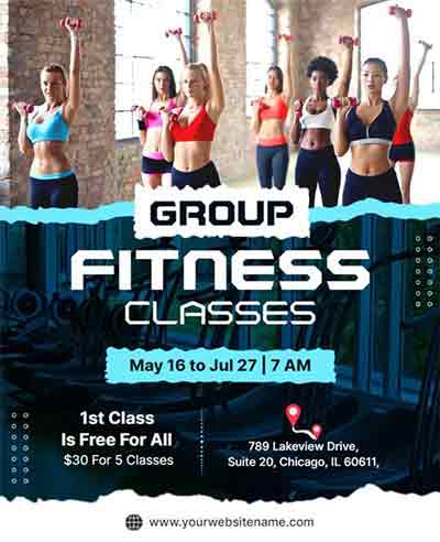Fitness Flyer Templates – Free | Editable | Printable