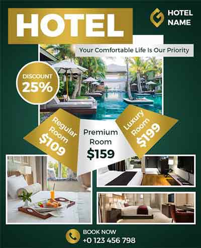 Hotel Flyer Templates – Free | Customizable | Downloadable