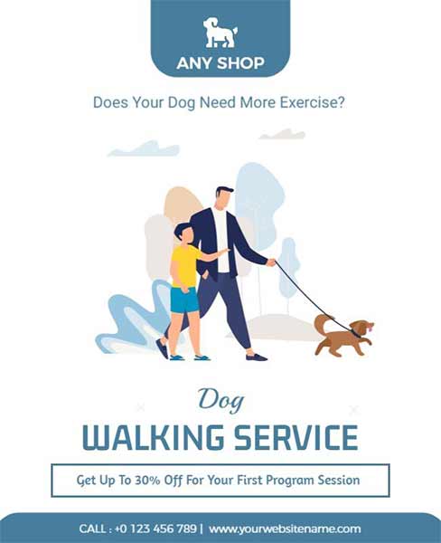 Dog Walker Flyer Templates – Free | Editable | Printable