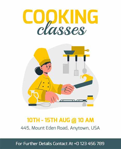 Cooking Class Flyer Templates – Free | Edit | Download