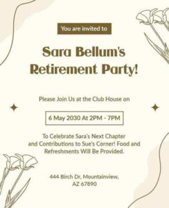 Retirement Party Flyer Templates – Free | Customize | Print