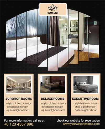 Hotel Flyer Templates – Free | Customizable | Downloadable