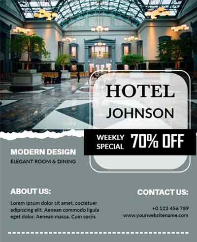 Hotel Flyer Templates – Free | Customizable | Downloadable