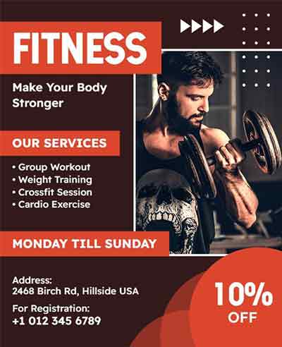 Fitness Flyer Templates – Free | Editable | Printable