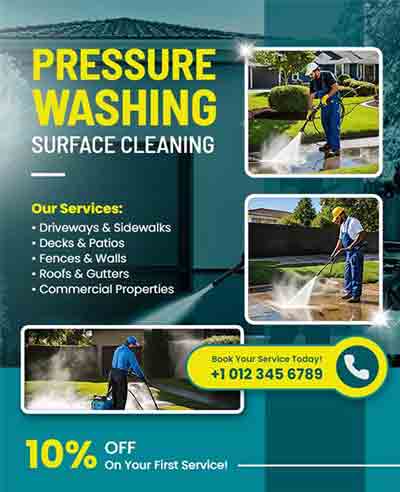 Pressure Washing Flyer Templates – Free | Customize | Print