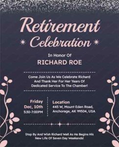Retirement Party Flyer Templates – Free | Customize | Print