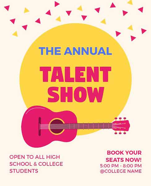 Talent Show Flyer Templates – Free | Customize | Download