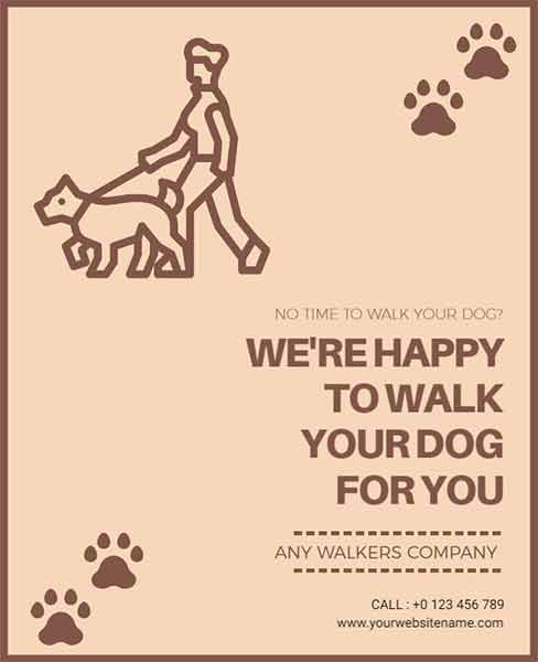 Dog Walker Flyer Templates – Free | Editable | Printable