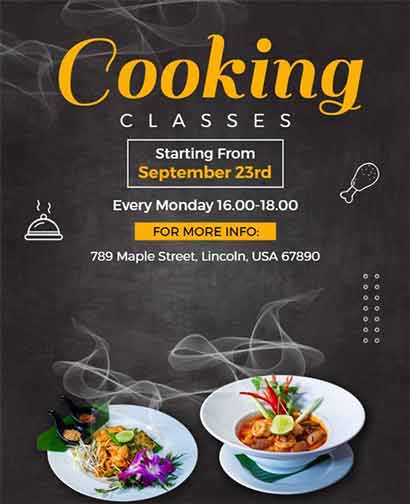 Cooking Class Flyer Templates – Free | Edit | Download