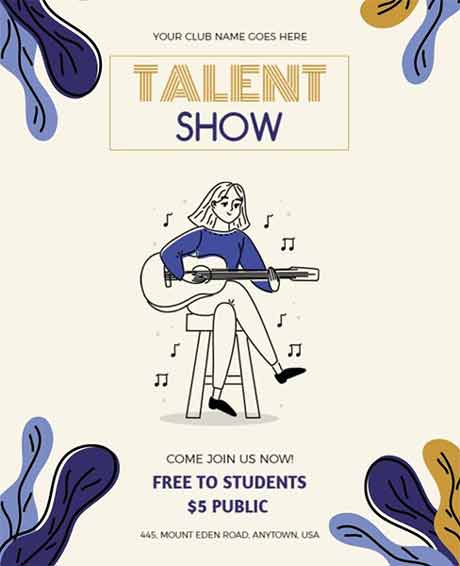 Talent Show Flyer Templates – Free | Customize | Download